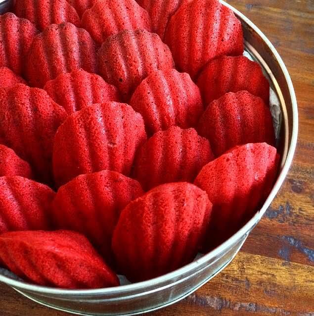Red Velvet Madeleines | Roxana's Kitchen