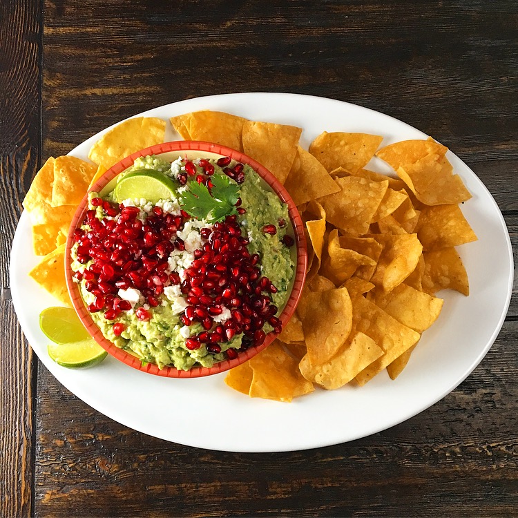 Pomegranate Feta Guacamole | Roxana's Kitchen