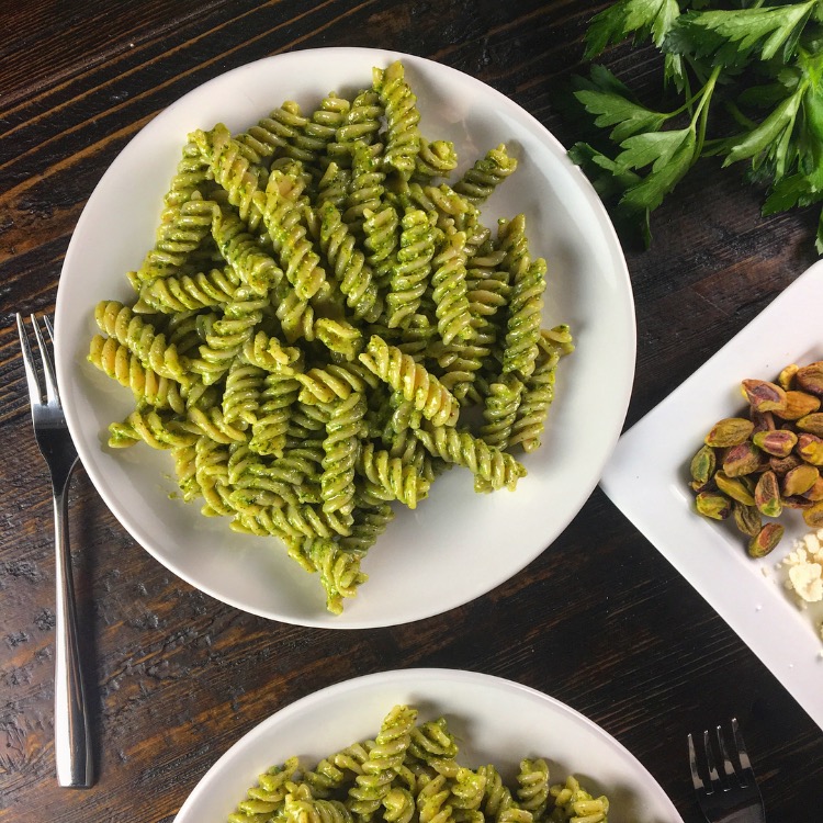 “Persian” Pesto Pasta with Pistachio, Feta and Mint | Roxana's Kitchen
