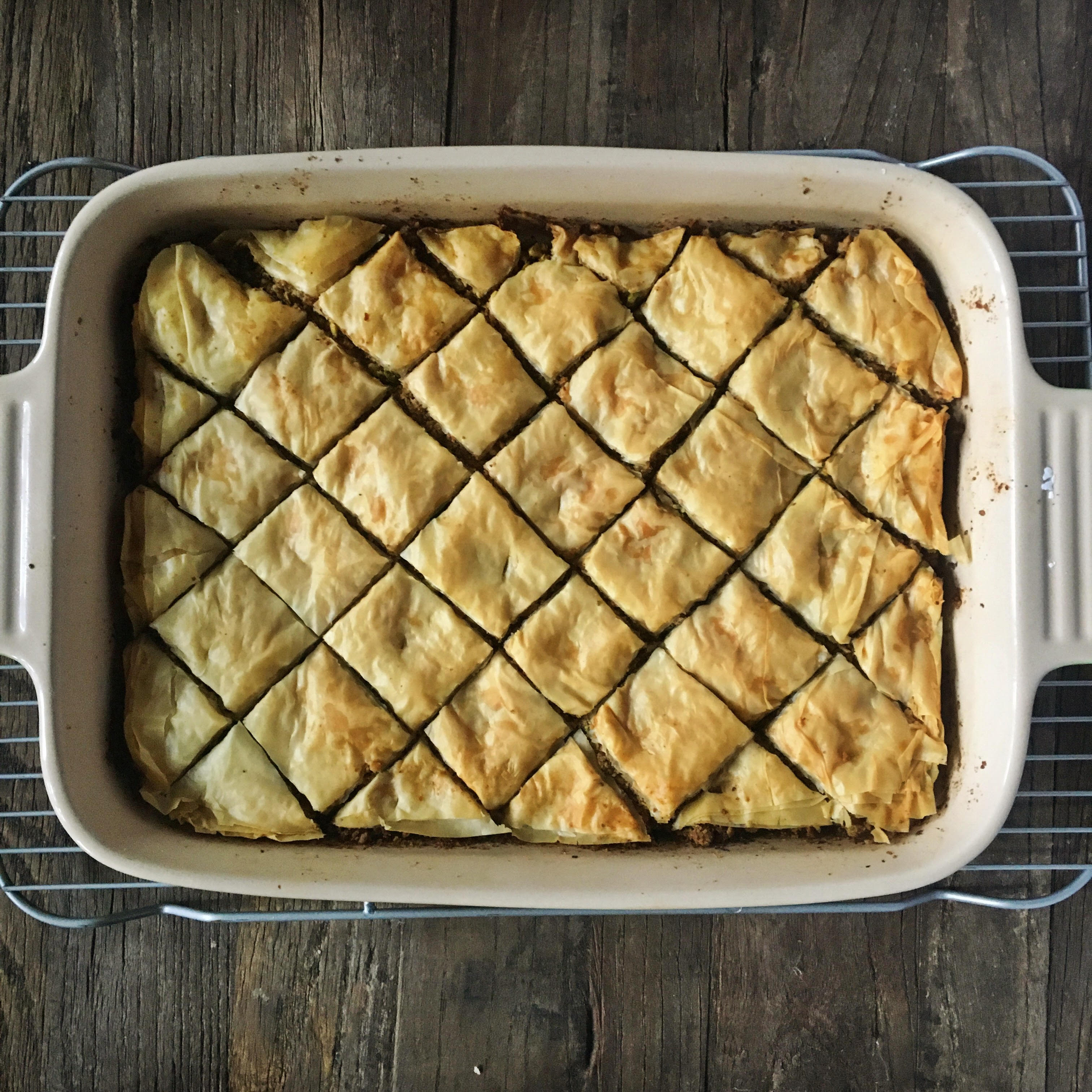 Baklava with Cardamom and Rosewater | Roxana's Kitchen
