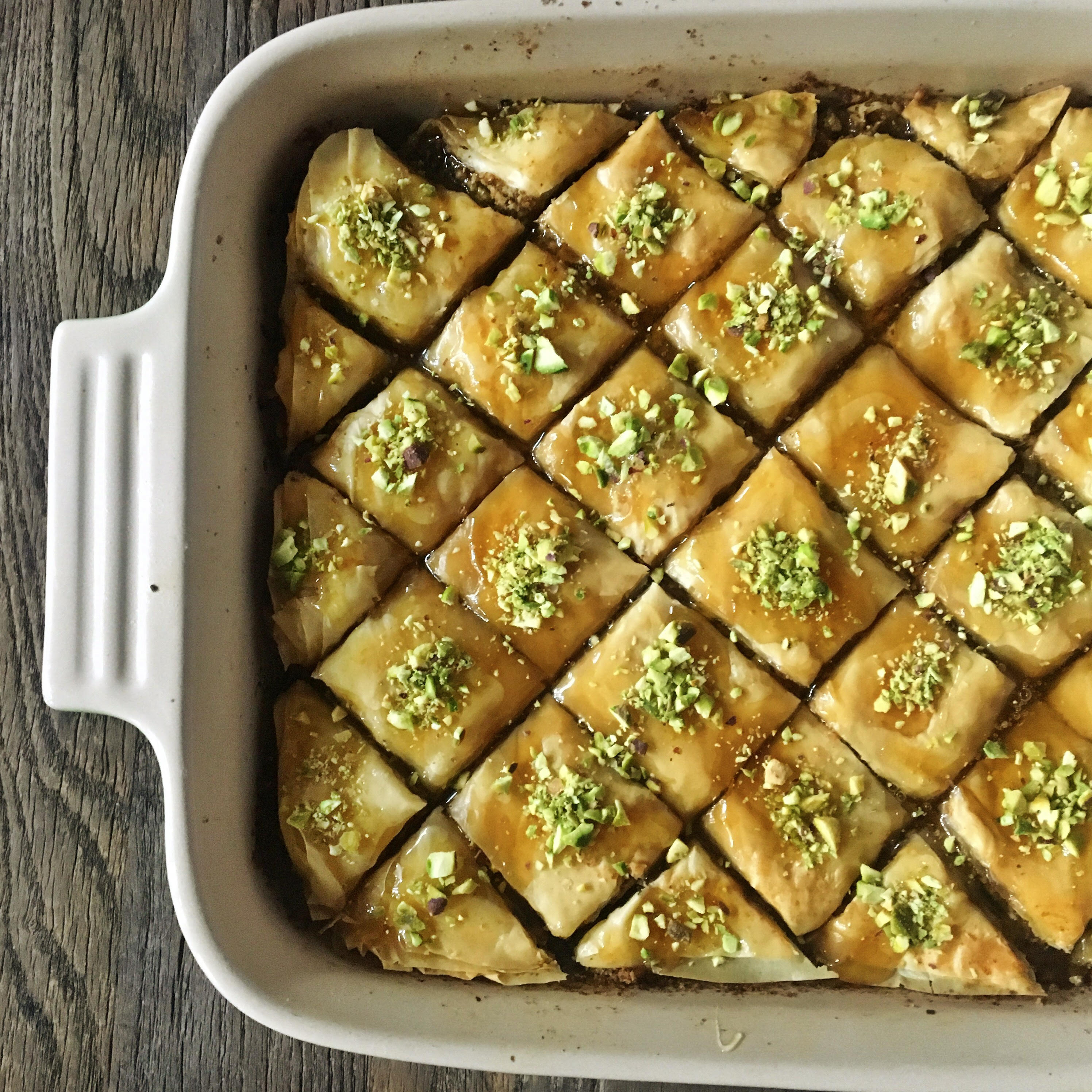 Baklava with Cardamom and Rosewater | Roxana's Kitchen